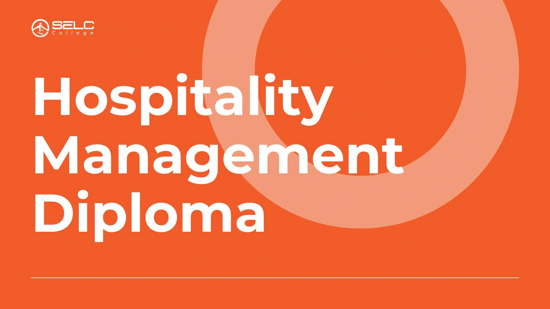 Hospitality Management - SELC College in Canada